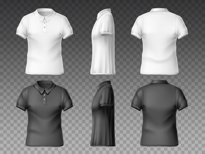 Blank front and back t shirt template black Vector Images & Graphics ...