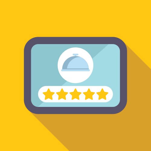 Restaurant menu with five stars rating Royalty Free Vector