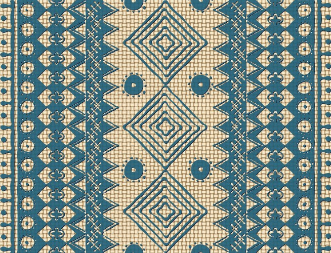 Ethnic carpet tribal geometric pattern Royalty Free Vector