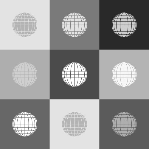 Earth Grayscale Map Vector Images (79)