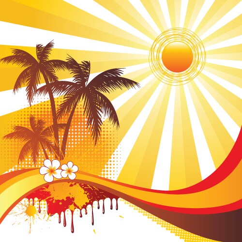 Tropical landscape Royalty Free Vector Image - VectorStock