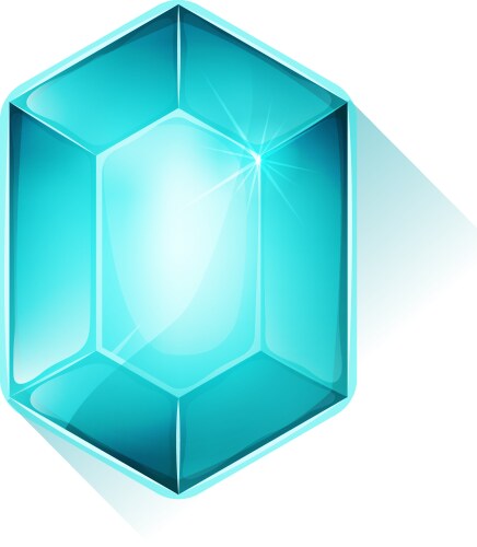 Gem token award in game icon trophy Royalty Free Vector