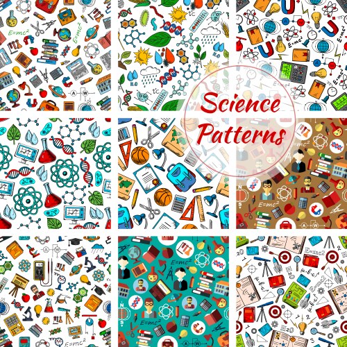 Science symbols logotype for lessons mathematics Vector Image