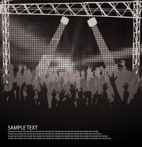 People in a concert Royalty Free Vector Image - VectorStock