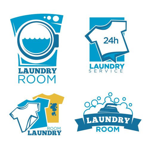 Logo for laundry service Royalty Free Vector Image