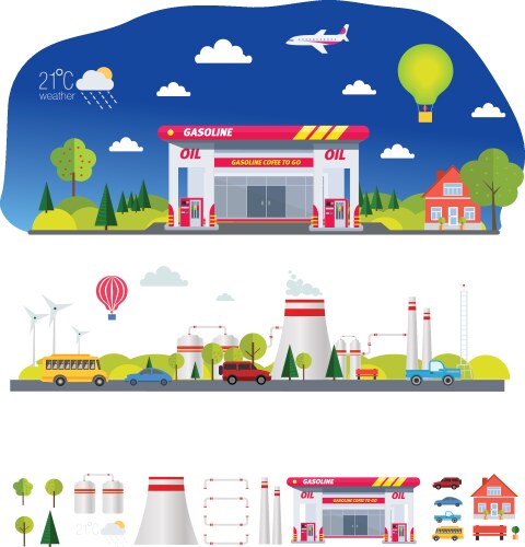 Eco cartoon infographic template Royalty Free Vector Image