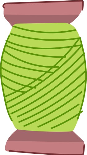 Logo thread spool cartoon Royalty Free Vector Image