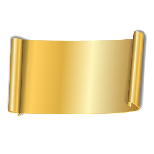 Gold frame beautiful simple golden design white Vector Image