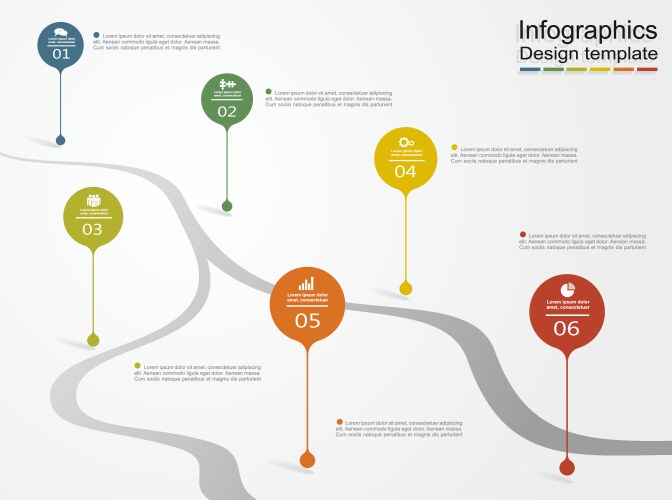 Infographic milestone goal path template boost up Vector Image