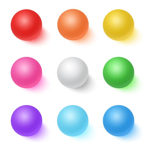 Set 3d balls Royalty Free Vector Image - VectorStock