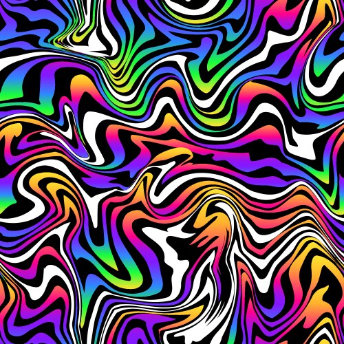 Vibrant psychedelic wavy lines artwork Royalty Free Vector