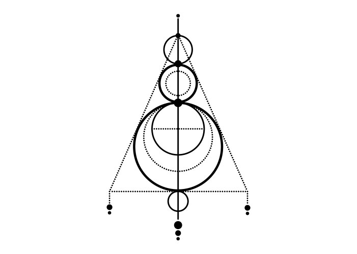 Sigil protection magic amulet sacred geometry Vector Image