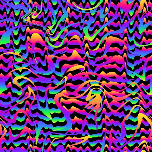 Vibrant psychedelic wavy lines artwork Royalty Free Vector