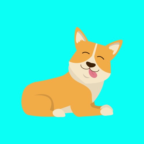 Cute corgi wink cartoon Royalty Free Vector Image