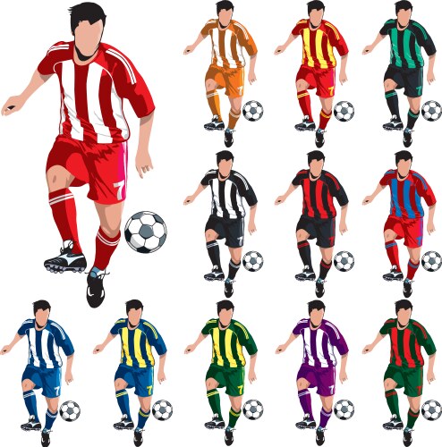 Soccer players Royalty Free Vector Image - VectorStock