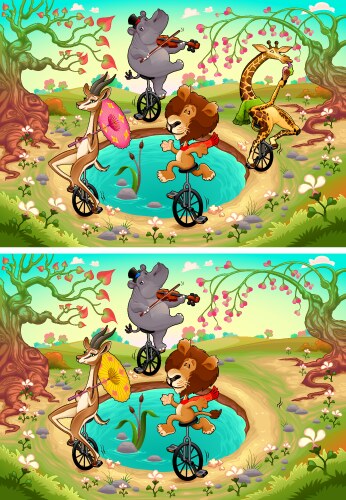 Music scene differences Royalty Free Vector Image