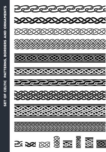 Celtic patterns collection Royalty Free Vector Image