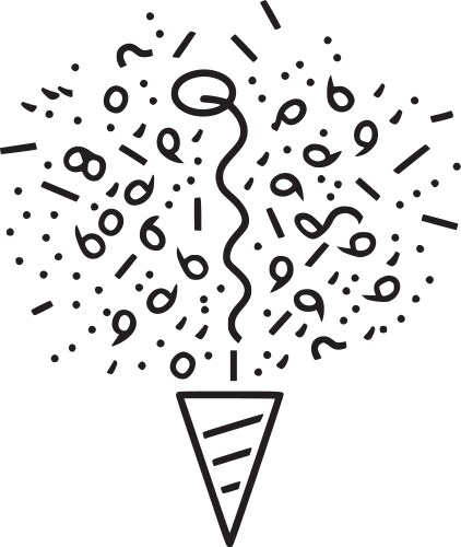 Confetti icons Royalty Free Vector Image - VectorStock