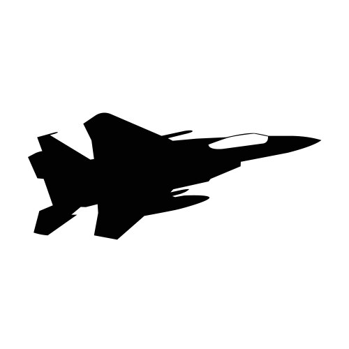 Black silhouette ot airplane jet engine Royalty Free Vector
