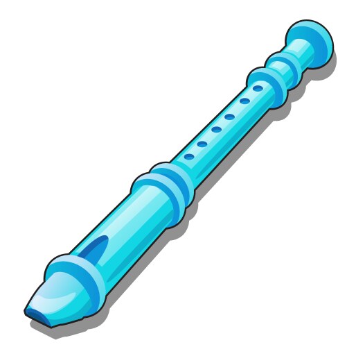 Craft horn flute isolated on white background Vector Image