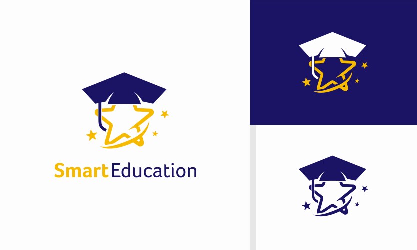 Smart education logo design concept academy logo Vector Image