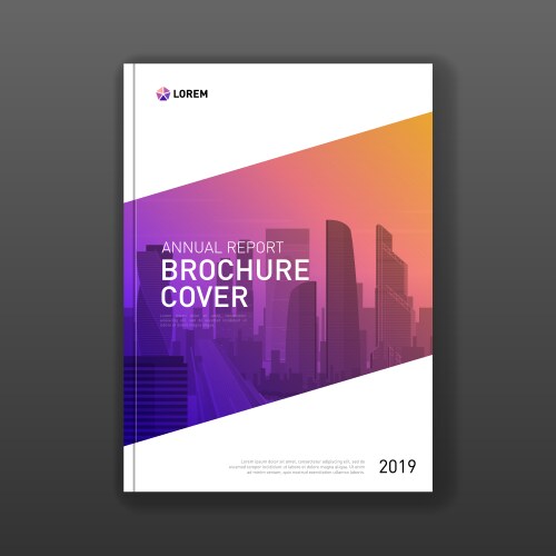 Cover annual reports building construction Vector Image