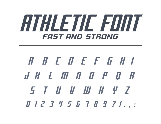 High speed universal font fast sport futuristic Vector Image