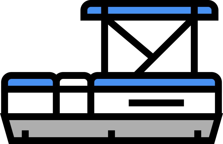 Pontoon floating house drawings Royalty Free Vector Image