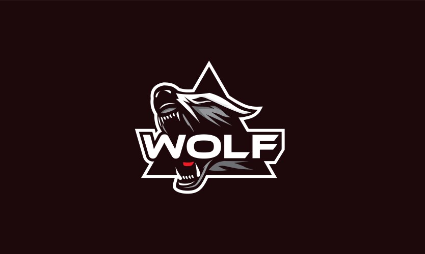 Wolf mascot logo Royalty Free Vector Image - VectorStock