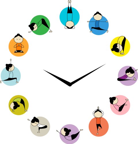 Woman practicing yoga warrior pose Royalty Free Vector Image