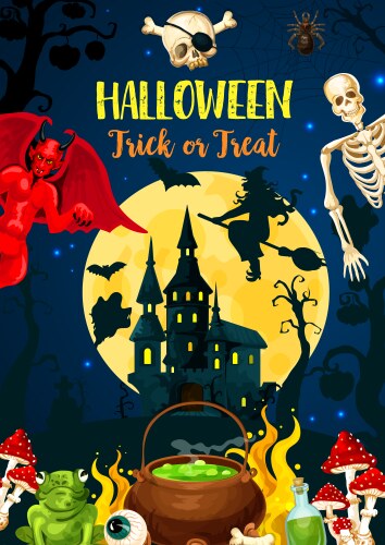 Halloween menu template Royalty Free Vector Image