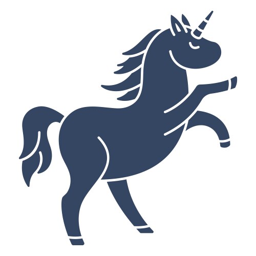 Barcode with unicorn Royalty Free Vector Image