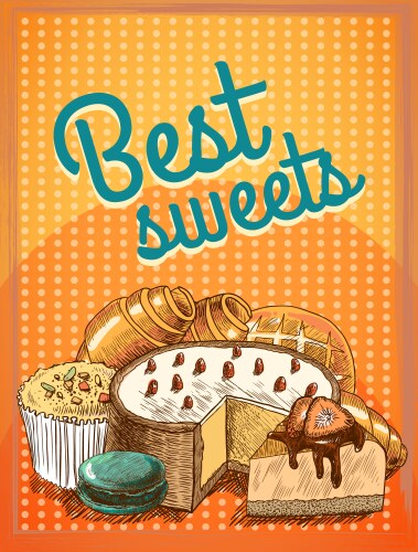 Baking the best pastry poster Royalty Free Vector Image