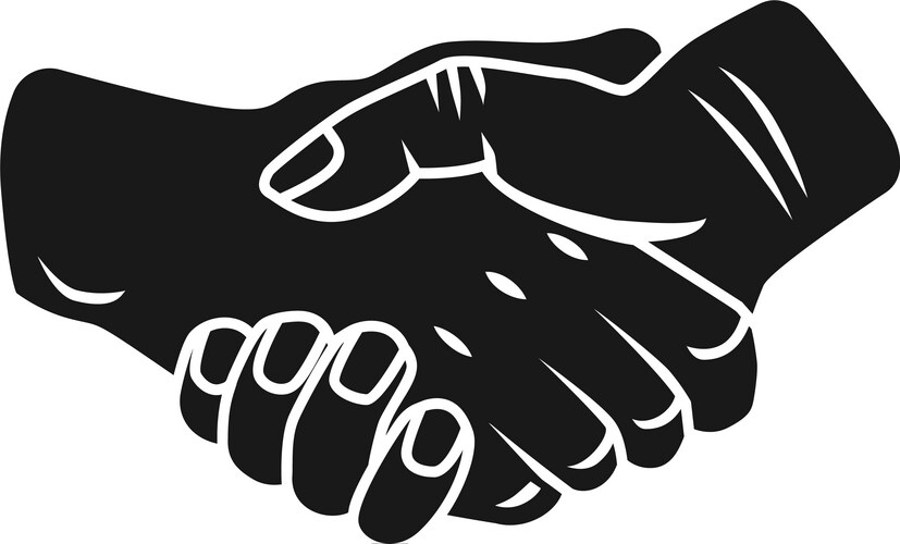 Business handshake or partnership agreement icon Vector Image Business handshake or partnership agreement icon Vector Image