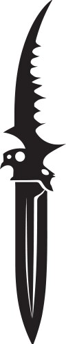 Midnight mercenary elegant combat knife symbol Vector Image