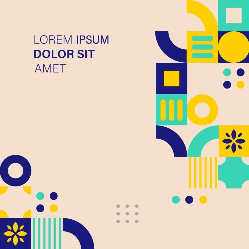 Square minimalist abstract geometric banner Vector Image