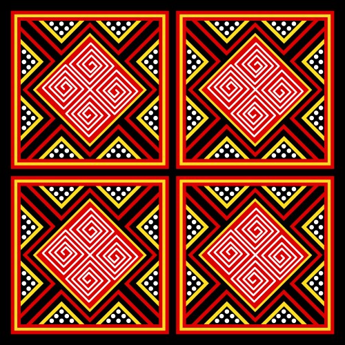 Traditional ethnic pattern from toraja indonesia Vector Image
