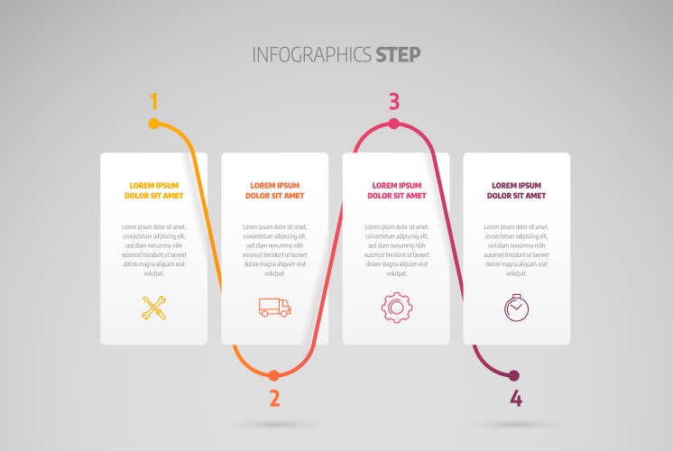 Process Timeline Chart Royalty Free Vector Image