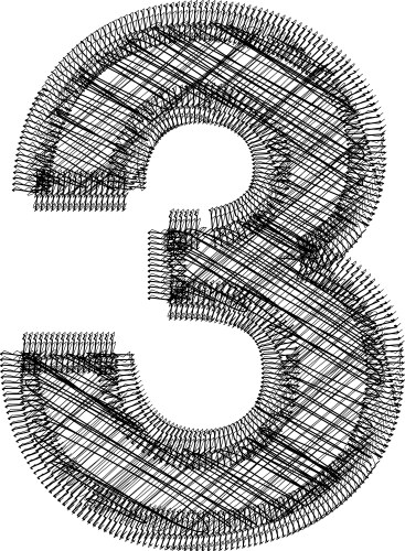Font number 3 Royalty Free Vector Image - VectorStock