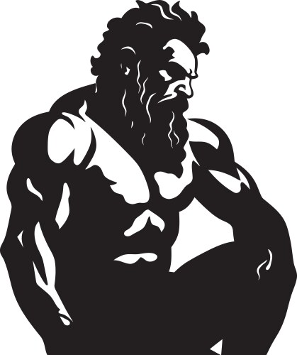 Mighty titan hercules design legendary triumph Vector Image