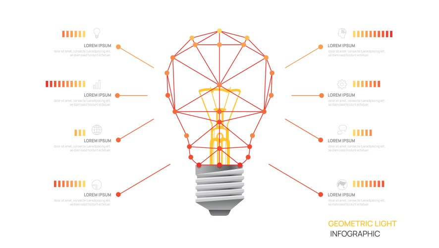 Open book infographic innovation idea light bulb Vector Image