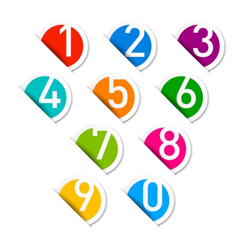 Flashcard n is for numbers Royalty Free Vector Image