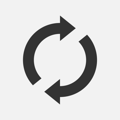 Redo arrow symbol curved black next icon Vector Image