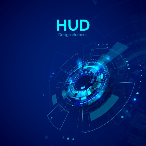 Set of hud lines infographic elements head-up Vector Image