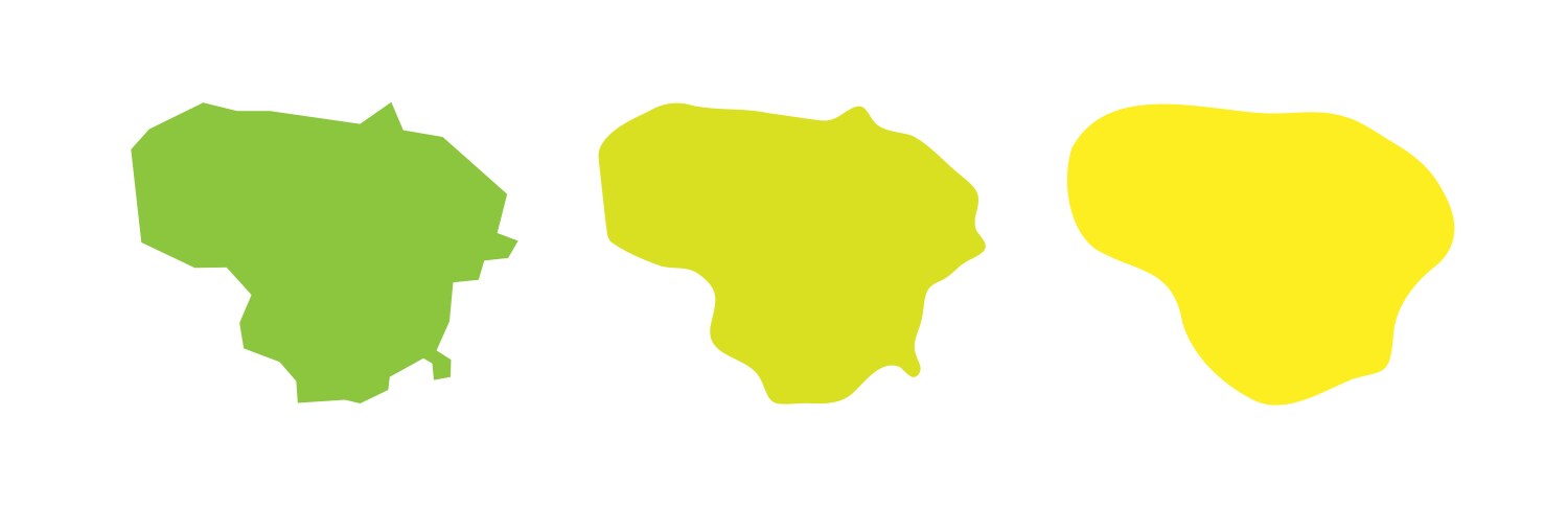 Lithuania national flag in a shape of country map Vector Image