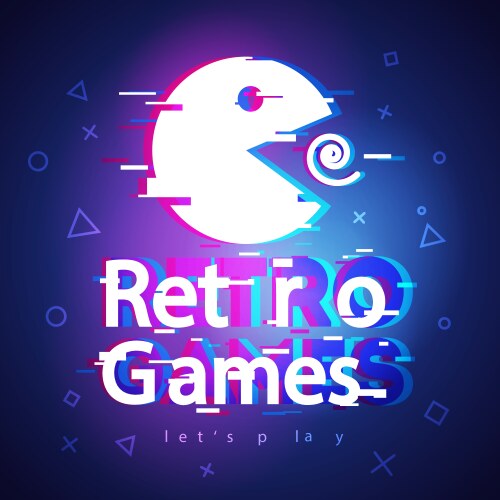 Neon game controller for controlling pc Royalty Free Vector