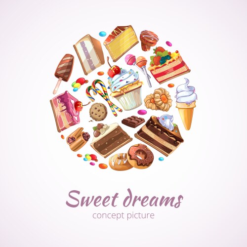 Candys sweets lollipops background Royalty Free Vector Image