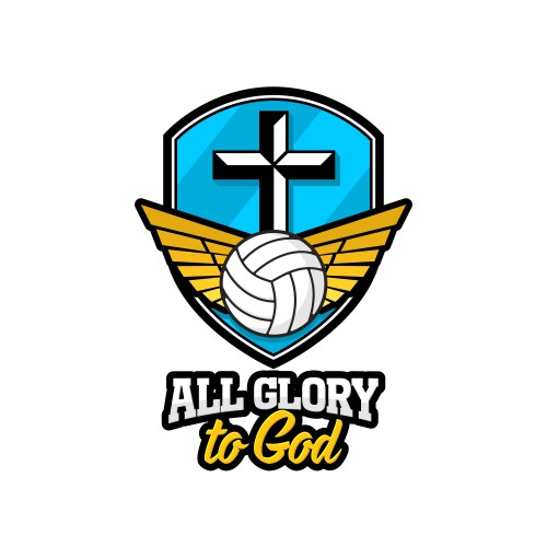 Christian sports logo Royalty Free Vector Image