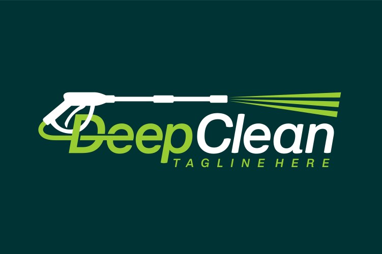 Pressure washing lettering logo Royalty Free Vector Image