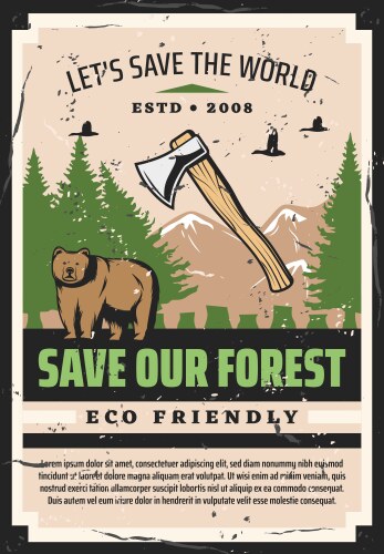 Deforestation poster Vector Images & Graphics for Commercial Use ...